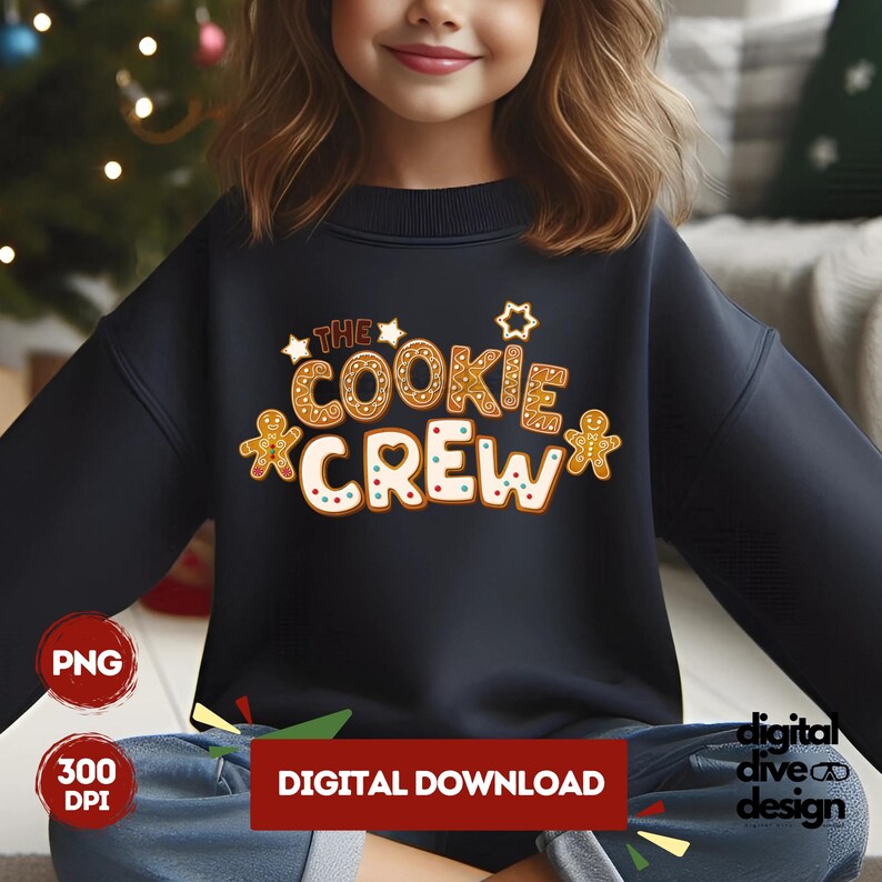 Christmas Cookie Crew PNG, Holiday Baking Squad Digital Download ...