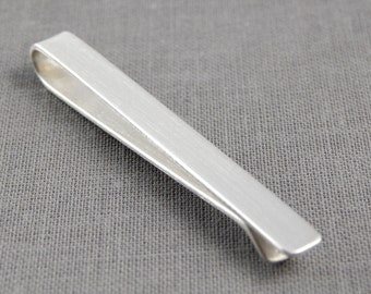 Sterling silver tie clip | Etsy