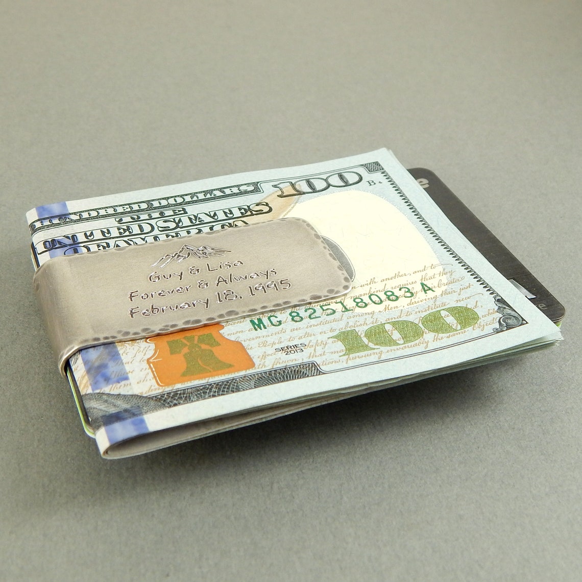 Mountains Sterling Silver Money Clip, Engraved Gifts for Him ...