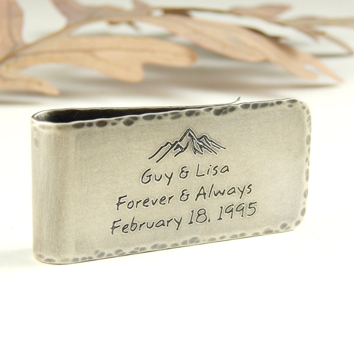 Mountains Sterling Silver Money Clip, Engraved Gifts for Him ...