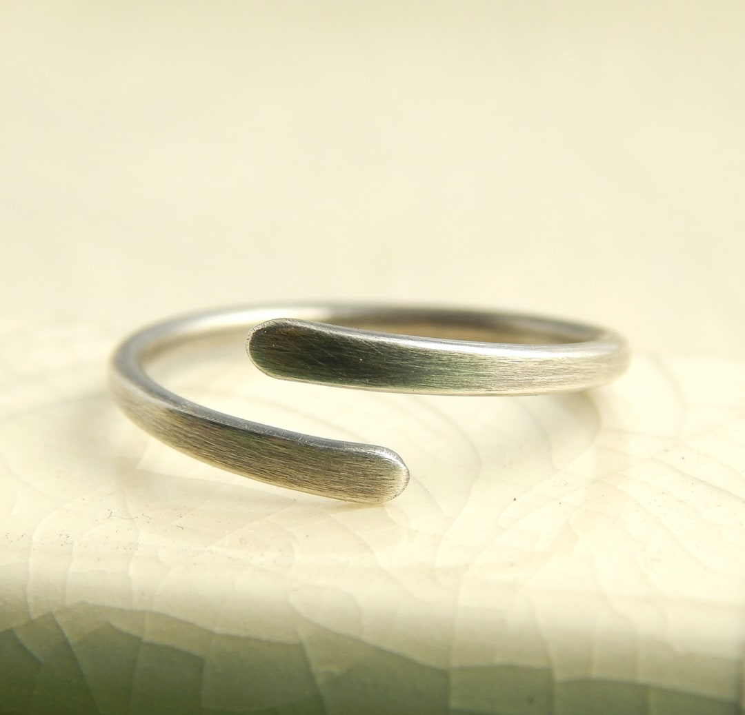 Minimalist Sterling Silver Ring Simple Silver Wrap Ring - Etsy