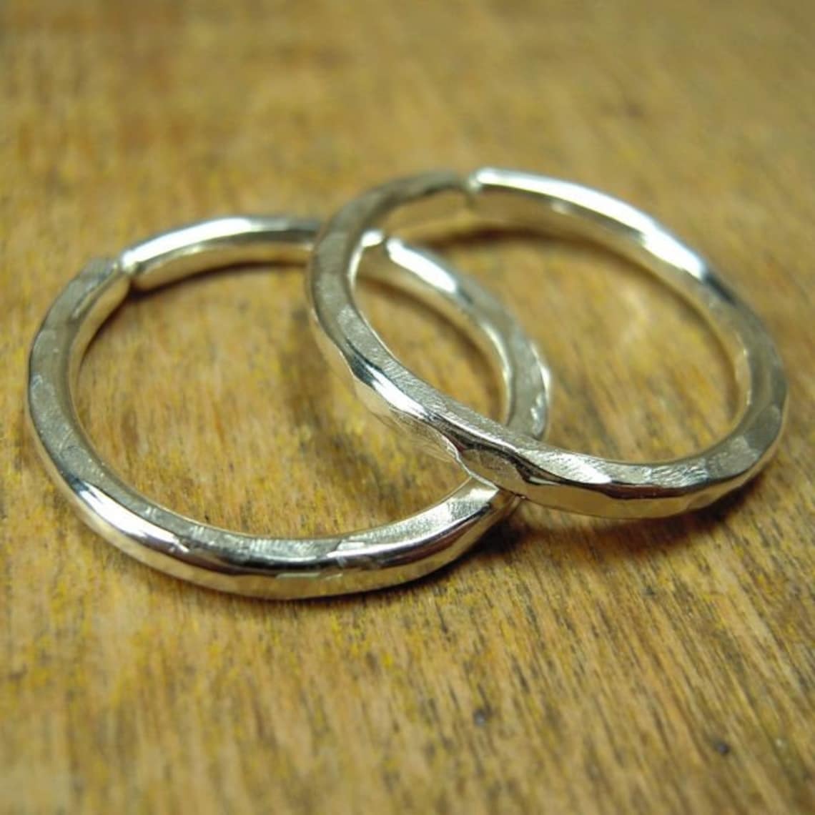 14 gauge hoops sterling silver gauged hoops 5/8 inch hoops | Etsy