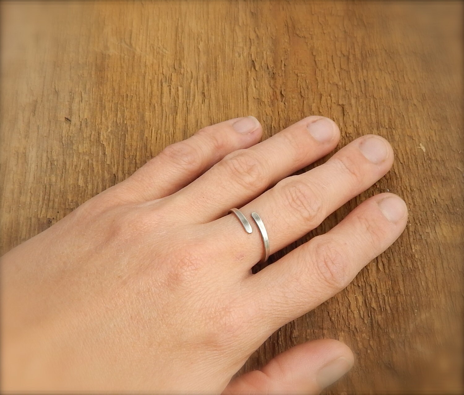 Minimalist Sterling Silver Ring Simple Silver Wrap Ring - Etsy
