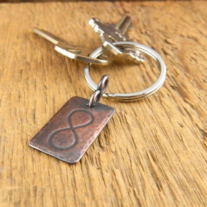 Small Infinity Keychain, 5/8 X 1 Inch Key Fob, Gifts for Him, Engraved ...