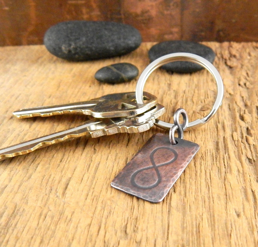 Small Infinity Keychain, 5/8 X 1 Inch Key Fob, Gifts for Him, Engraved ...