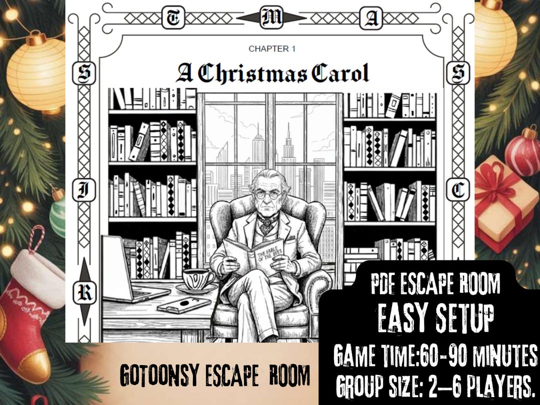 A Christmas Carol Escape Room, PDF PARTY GAME - Etsy