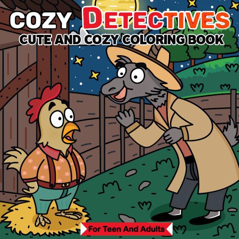 Cozy Crime Scene Coloring - Etsy
