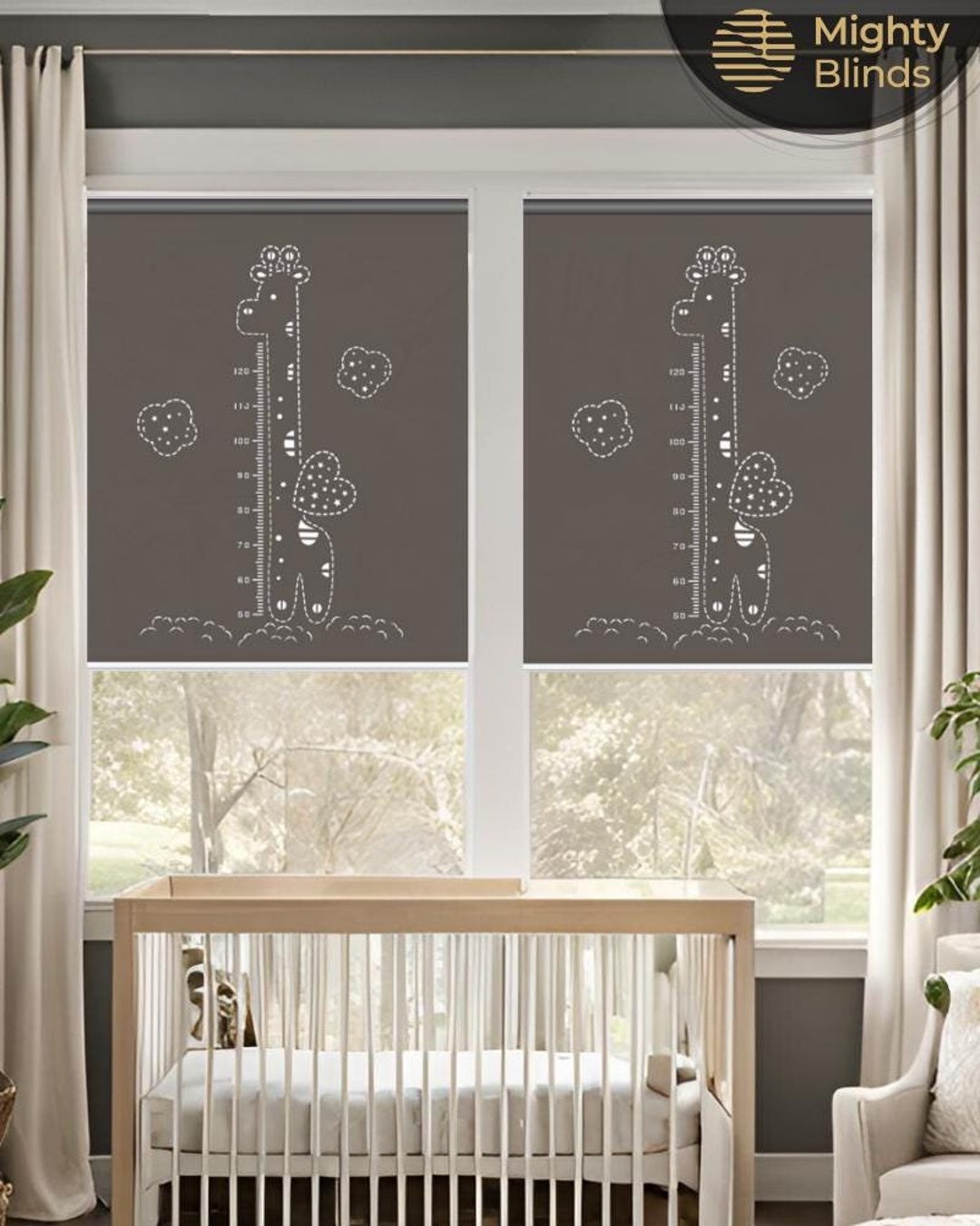 Engraved Custom Cordless Roller Window Blinds for Nursery, Kids & Baby ...