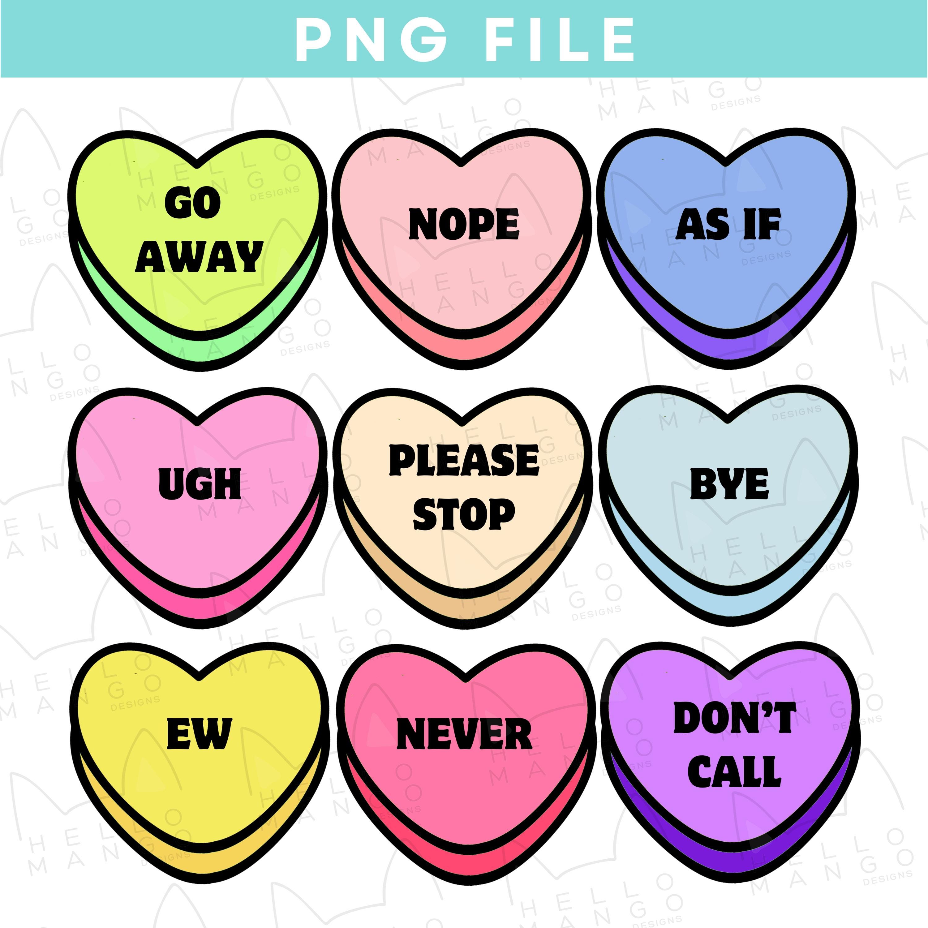 Candy Hearts Png, Valentine's Day Png, Valentines Png, Sweet Heart Png ...