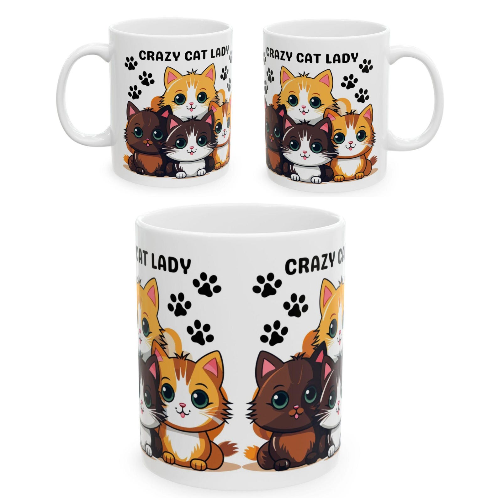 Funny Cat Mug Wrap PNG, Cat Lovers Coffee Cup Design (digital Download ...