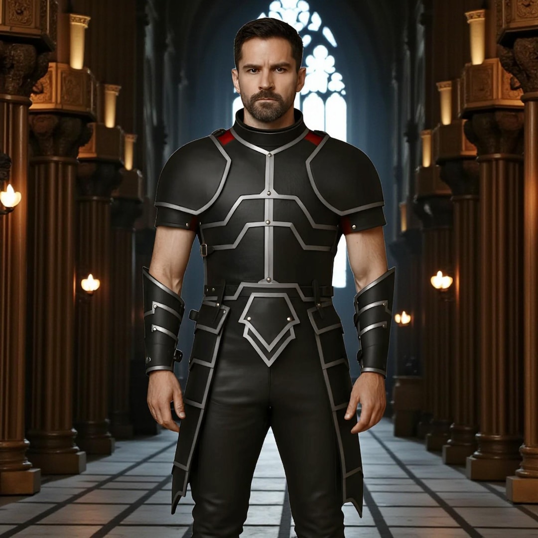 Black Gothic Knight Armor Costume | Medieval Warrior Outfit | Genuine ...