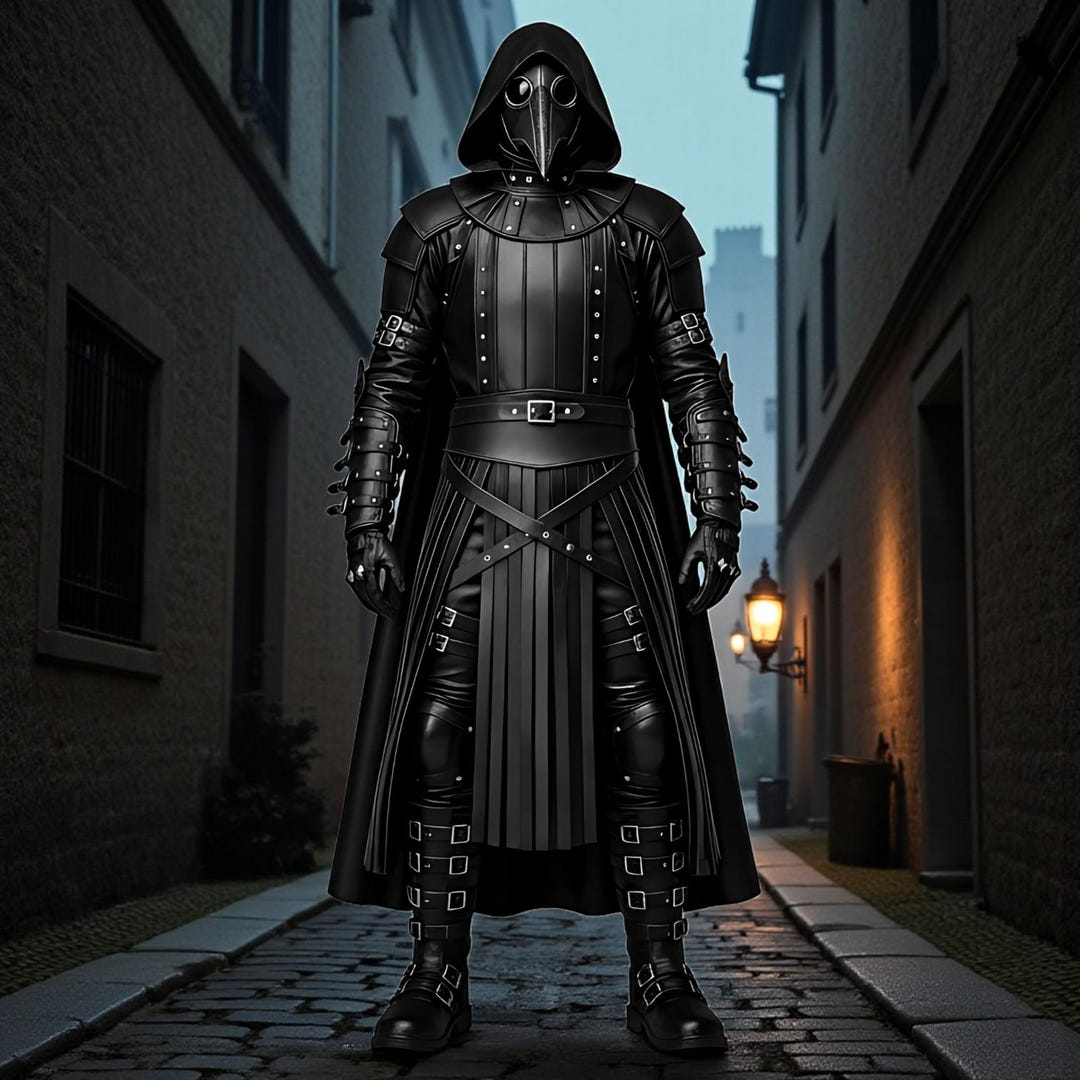 Plague Doctor Armor Costume With Cloak – Medieval Gothic Steampunk ...