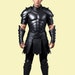 Men's Leather Black Armor and Kilt - Handmade Men Medieval Costume ...