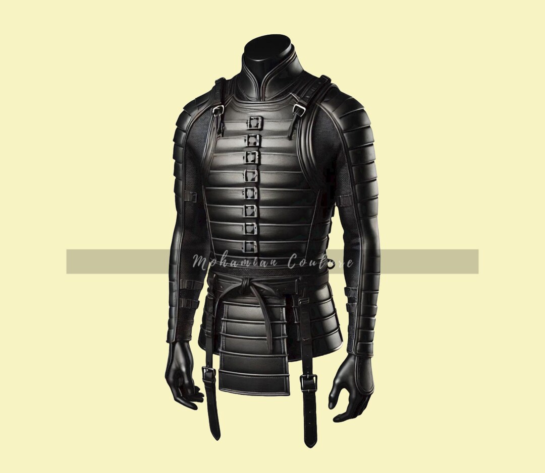 Genuine Black Leather Samurai Armor -medieval Warrior Armor Costume ...
