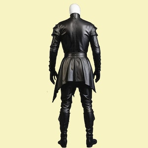 Genuine Leather Black Gothic Armor - Handmade Medieval Cosplay Armor ...