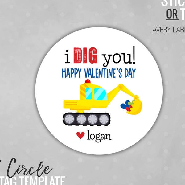 I Dig You Valentine Stickers - Etsy