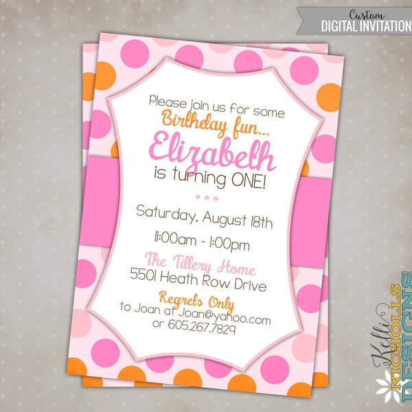 Polka Dot Invites - Etsy