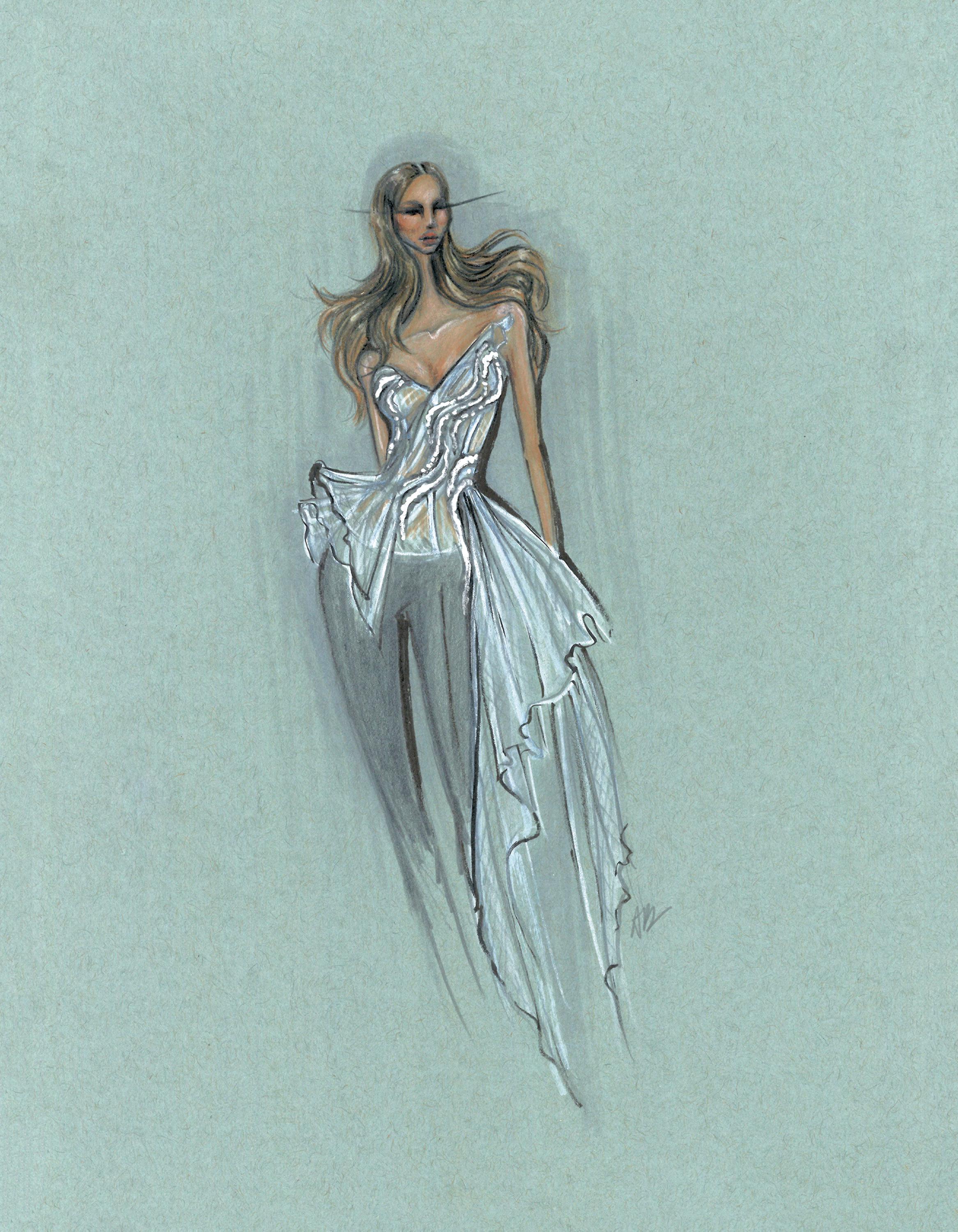 Custom Bride Portrait Gift for Bridal Shower Custom Fashion ...