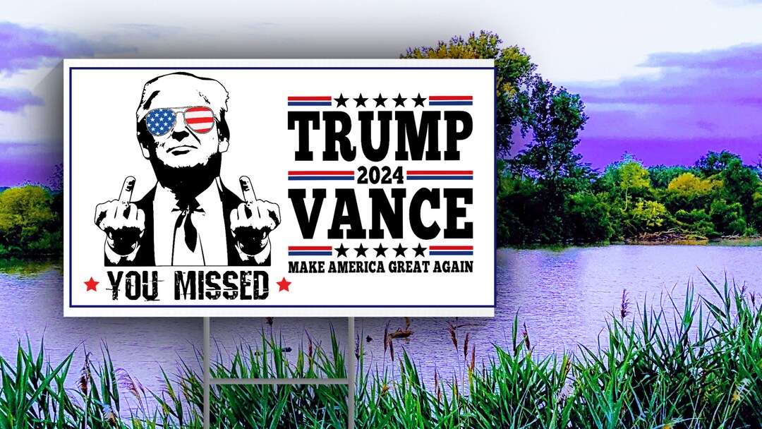 Trump Yard Sign DIGITAL DOWNLOAD Trump Vance 2024 - Etsy
