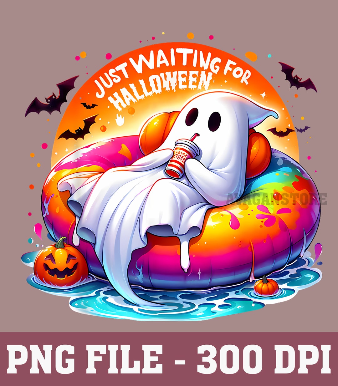 Just Wait for Halloween Png, Cute Boo Png, Summerween Vibes Png, Cute ...