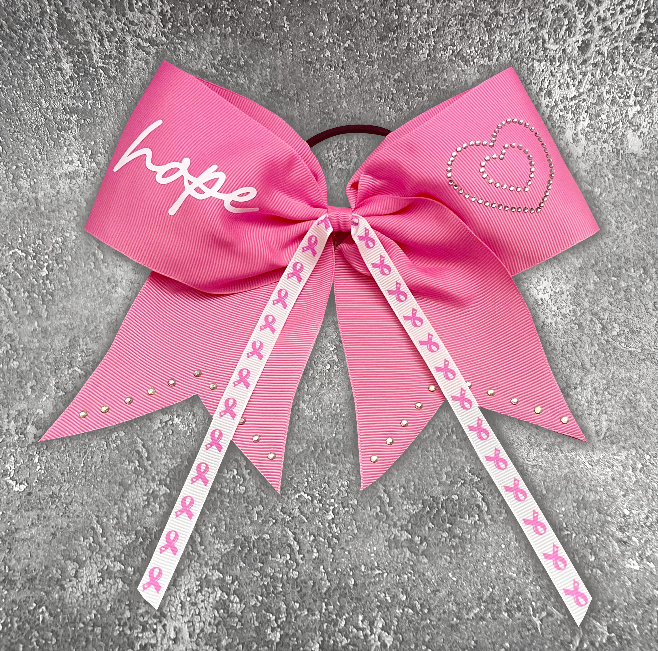 Breast Cancer Awareness Cheer Bow, 1 Piece Cheer Bow, Awareness Cheer ...