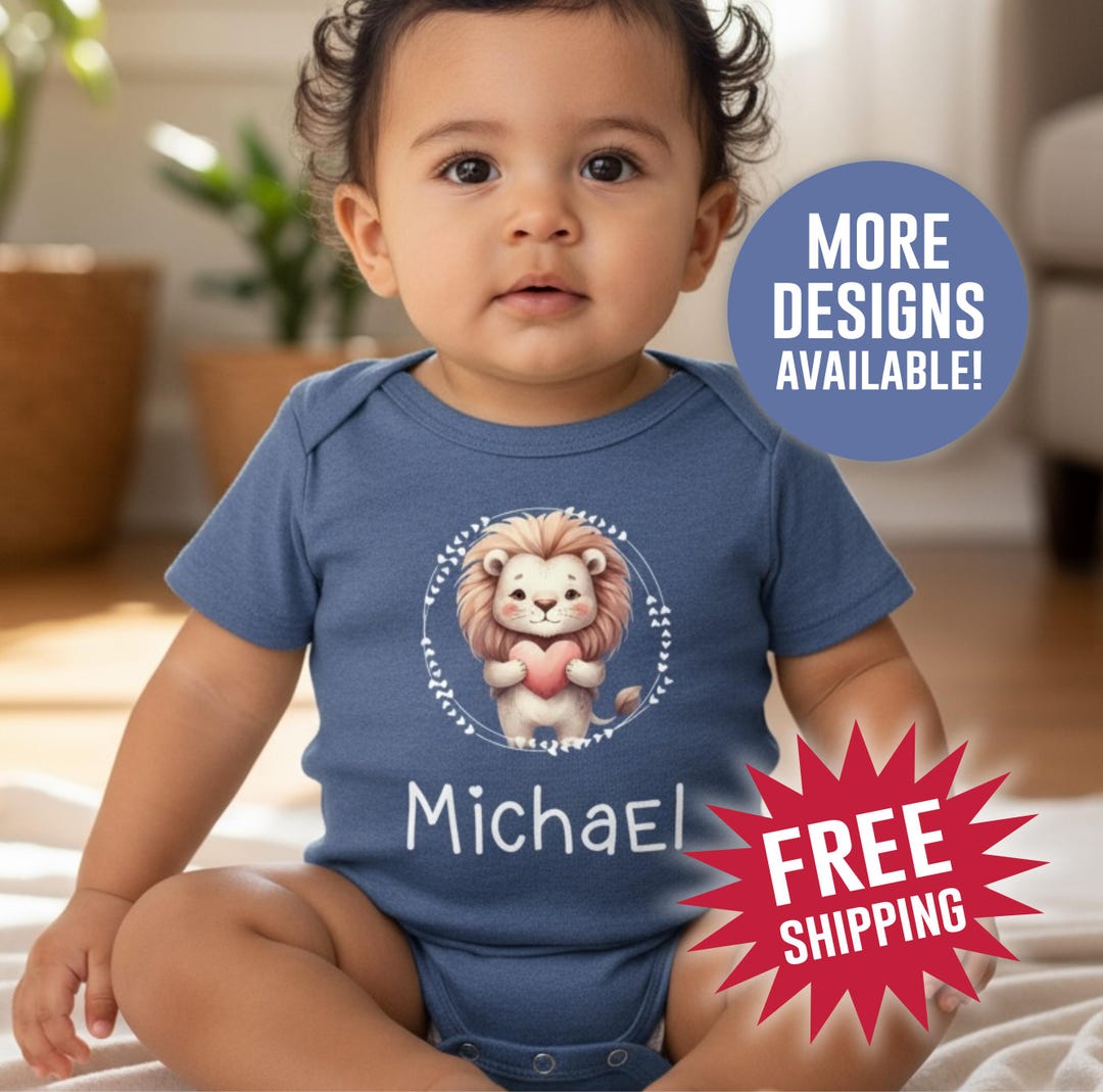 Personalized Onesie, Navy Onesie, Baby Bodysuit, Baby Unisex Onesie ...