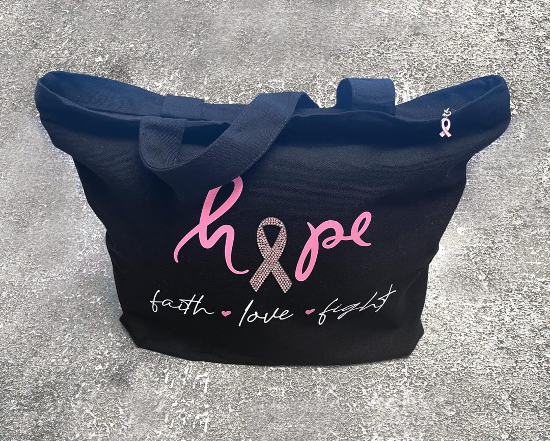 Breast Cancer Awareness Tote Bag, Hope Tote Bag, Breast Cancer Tote ...
