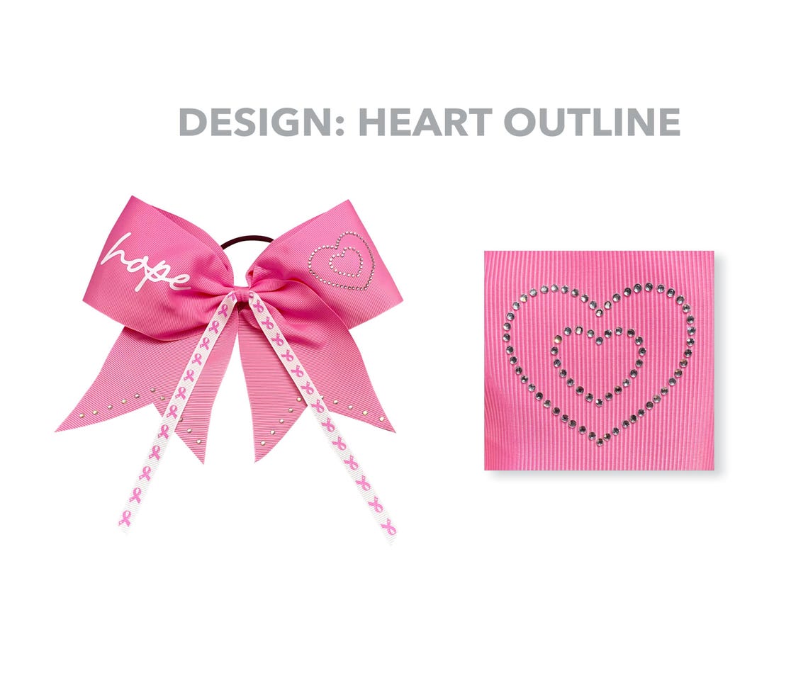 Breast Cancer Awareness Cheer Bow, 1 Piece Cheer Bow, Awareness Cheer ...