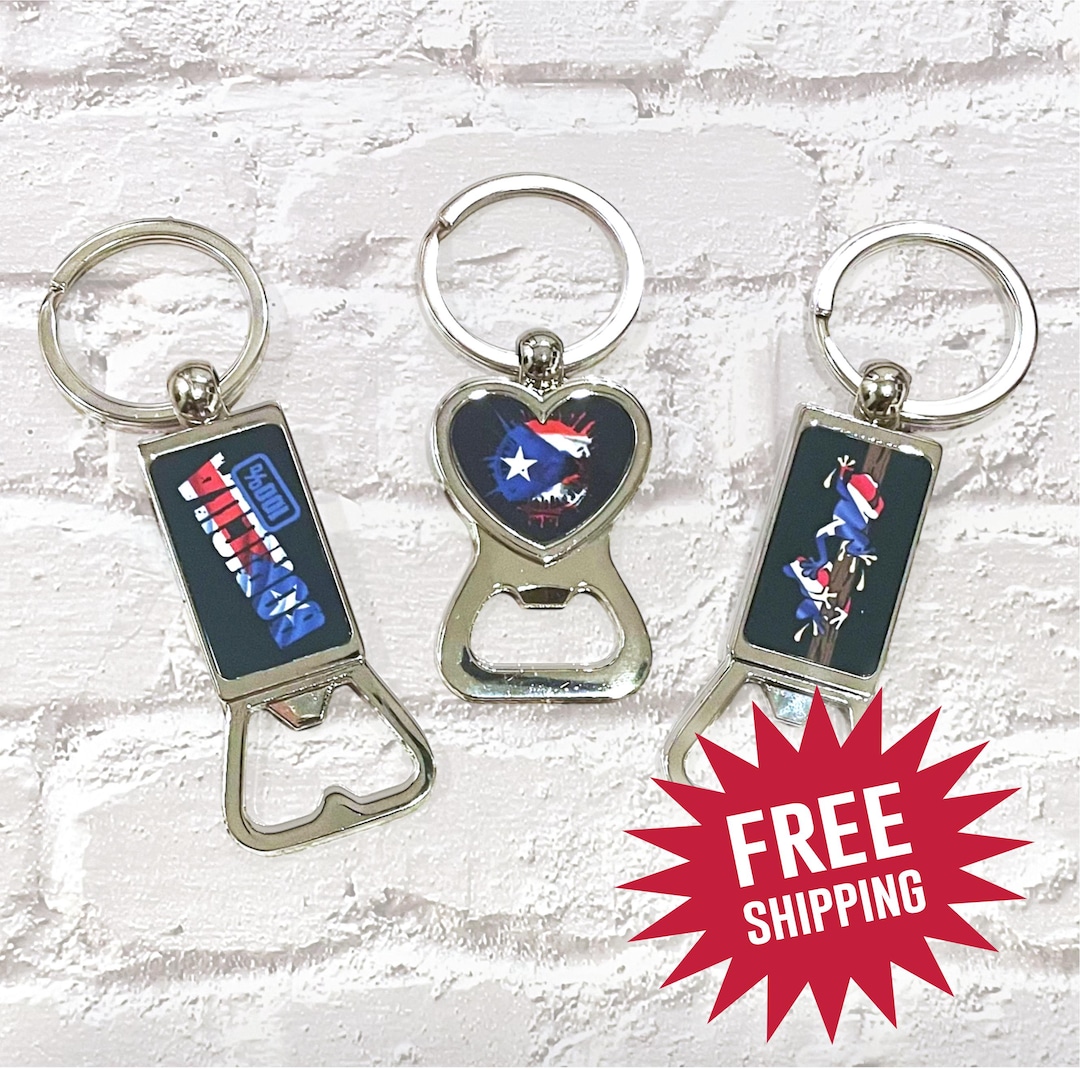Puerto Rican Keychain Bottle Opener, Puerto Rican Flag Keychain ...