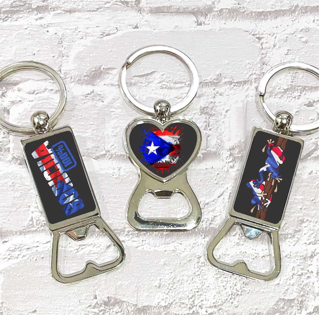 Puerto Rican Keychain Bottle Opener, Puerto Rican Flag Keychain ...