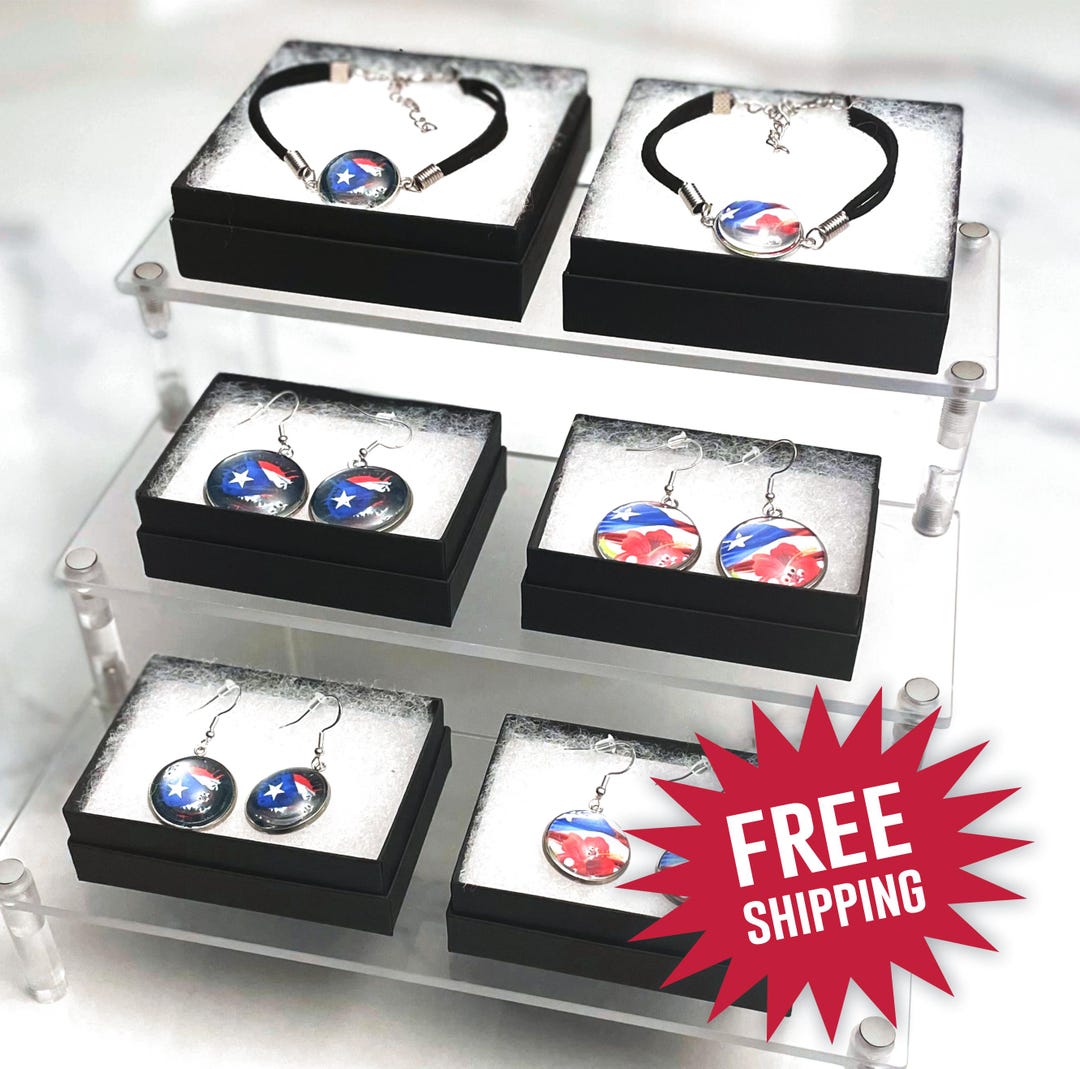 Puerto Rican Bracelet, Puerto Rican Earings, Puerto Rican Flag Jewelry ...