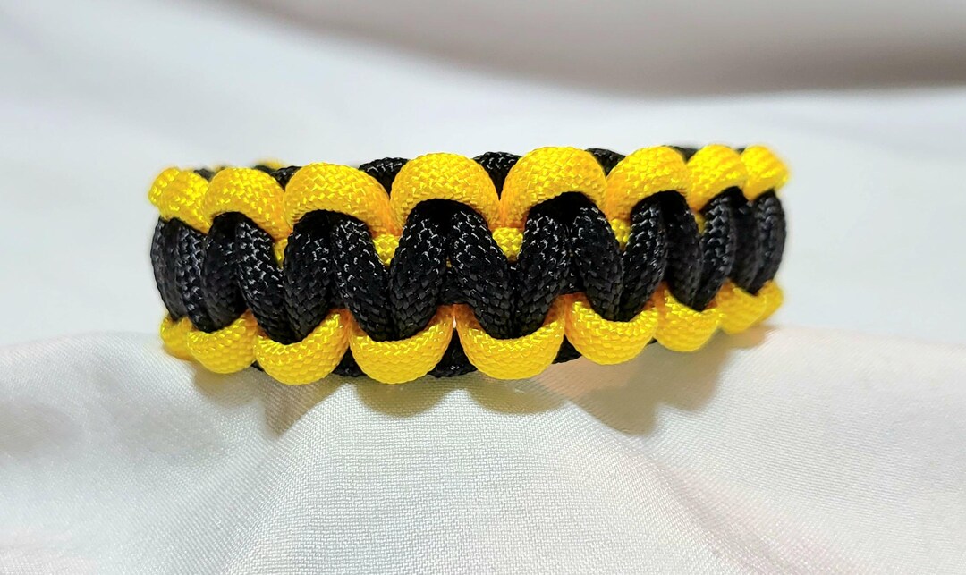 Yellow & Black Paracord Bracelet - Disabled Veteran Made - Etsy