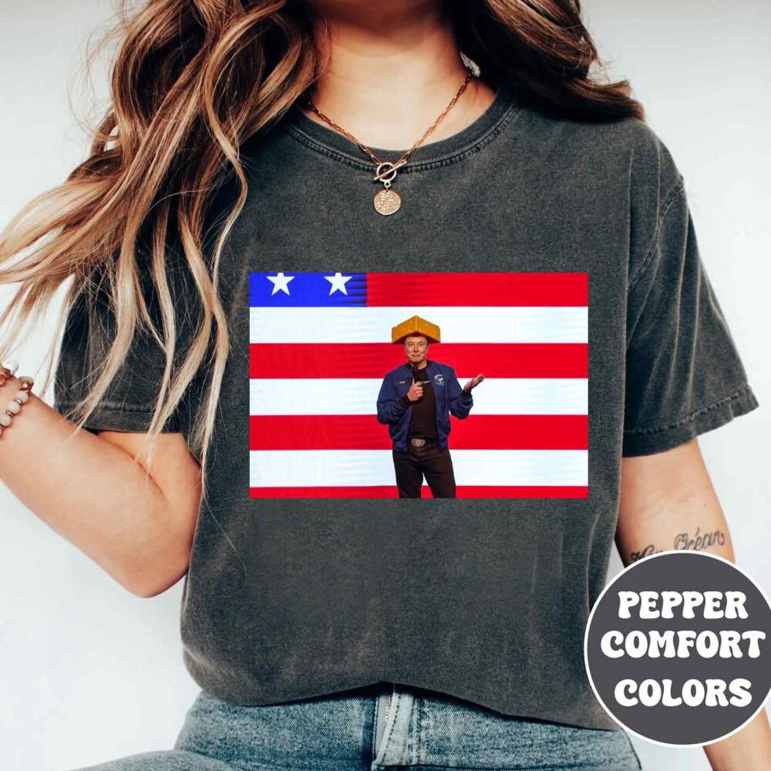 Elon Musk Wearing Funny Cheesehead Hat Shirt, Maga Sweatshirt, US State ...