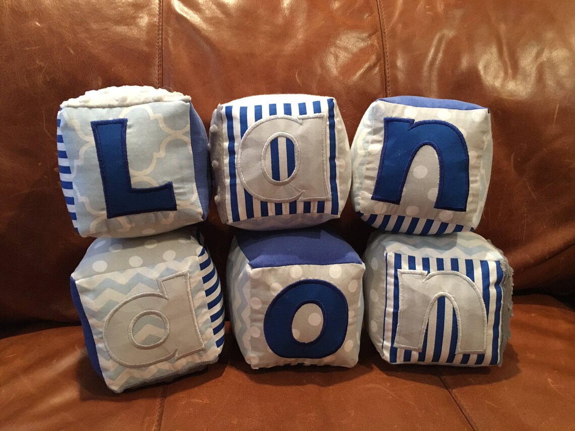 Soft Fabric Blocks Personalized for Baby - Etsy