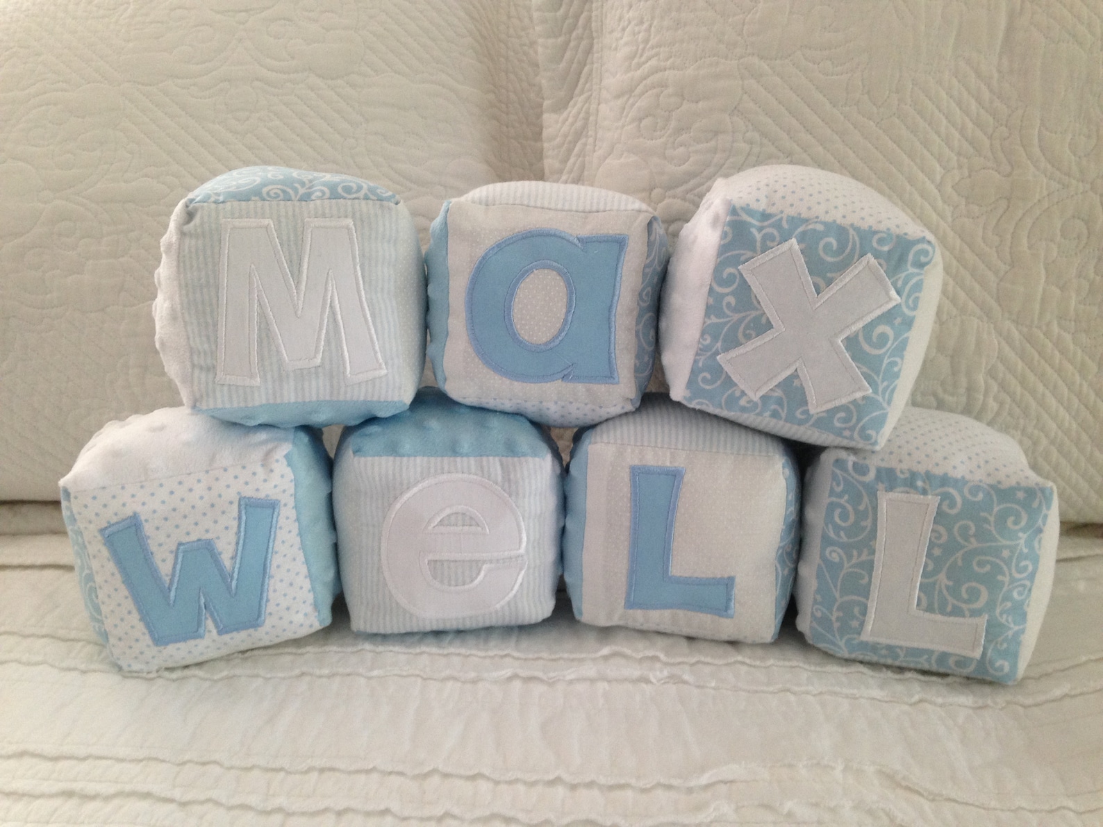 Soft Fabric Blocks Personalized for Baby; Baby Shower Gift; Monogrammed ...