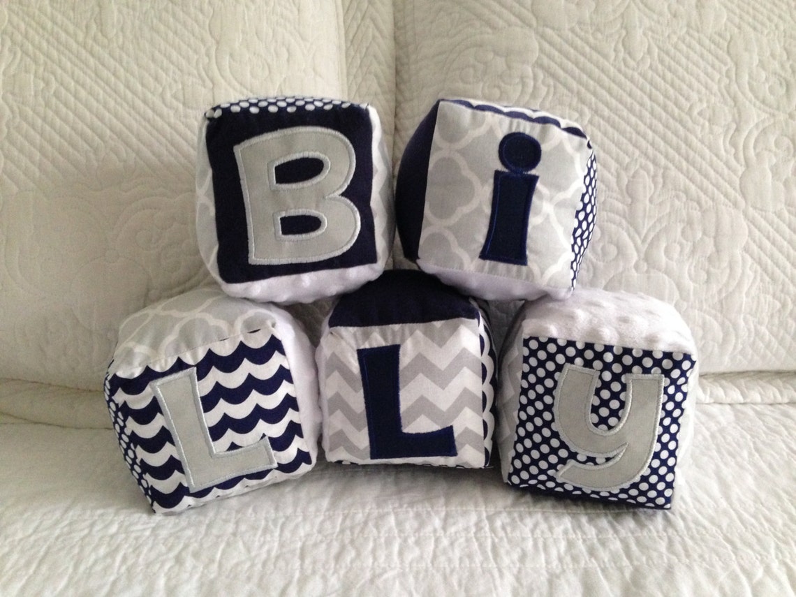 Soft Fabric Blocks Personalized for Baby - Etsy
