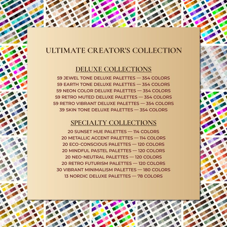 Ultimate Creator's Color Collection: 497 Deluxe Palettes, 2982 Premium ...