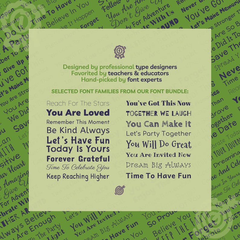 53 Family Font Bundle, Kid-friendly Fonts for Creative Families, DIY ...