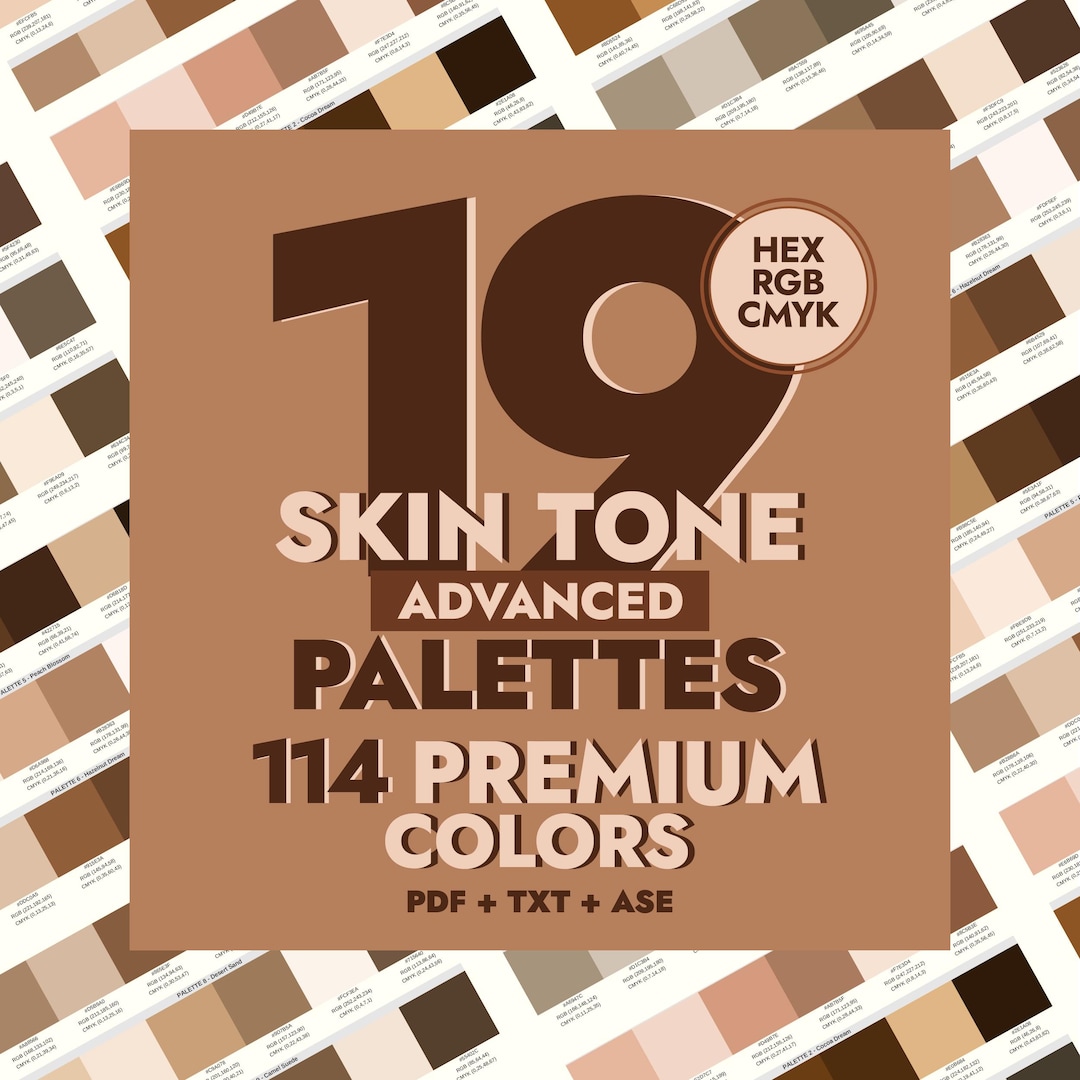 Skin Tone Color Palettes: 19 Advanced Palettes, 114 Versatile Premium ...