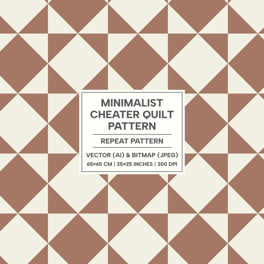 Minimalist Cheater Quilt Pattern, Geometric Design for Modern Quilting ...