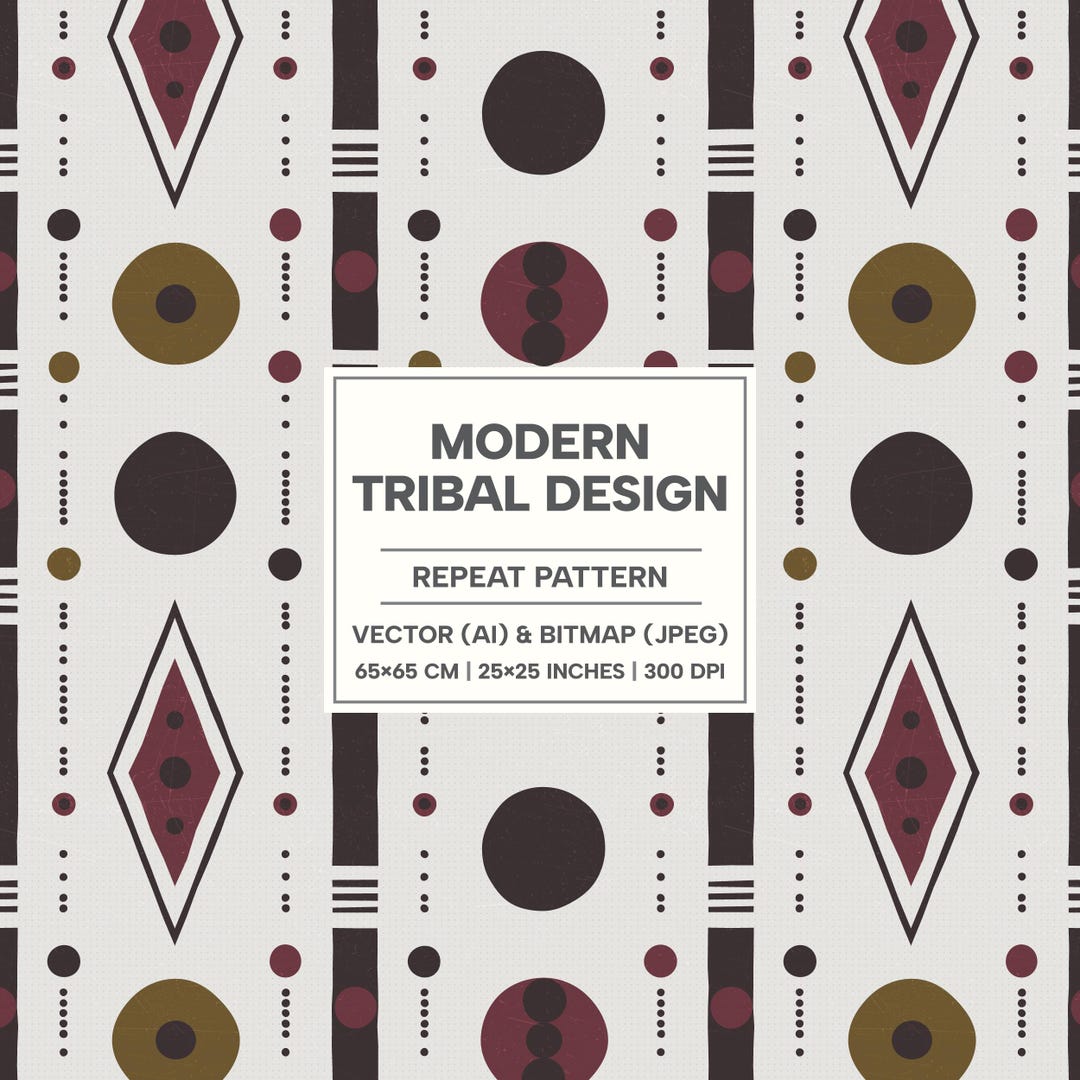 Modern Tribal Pattern, Primal Geometric Design for Home Decor, DIY ...