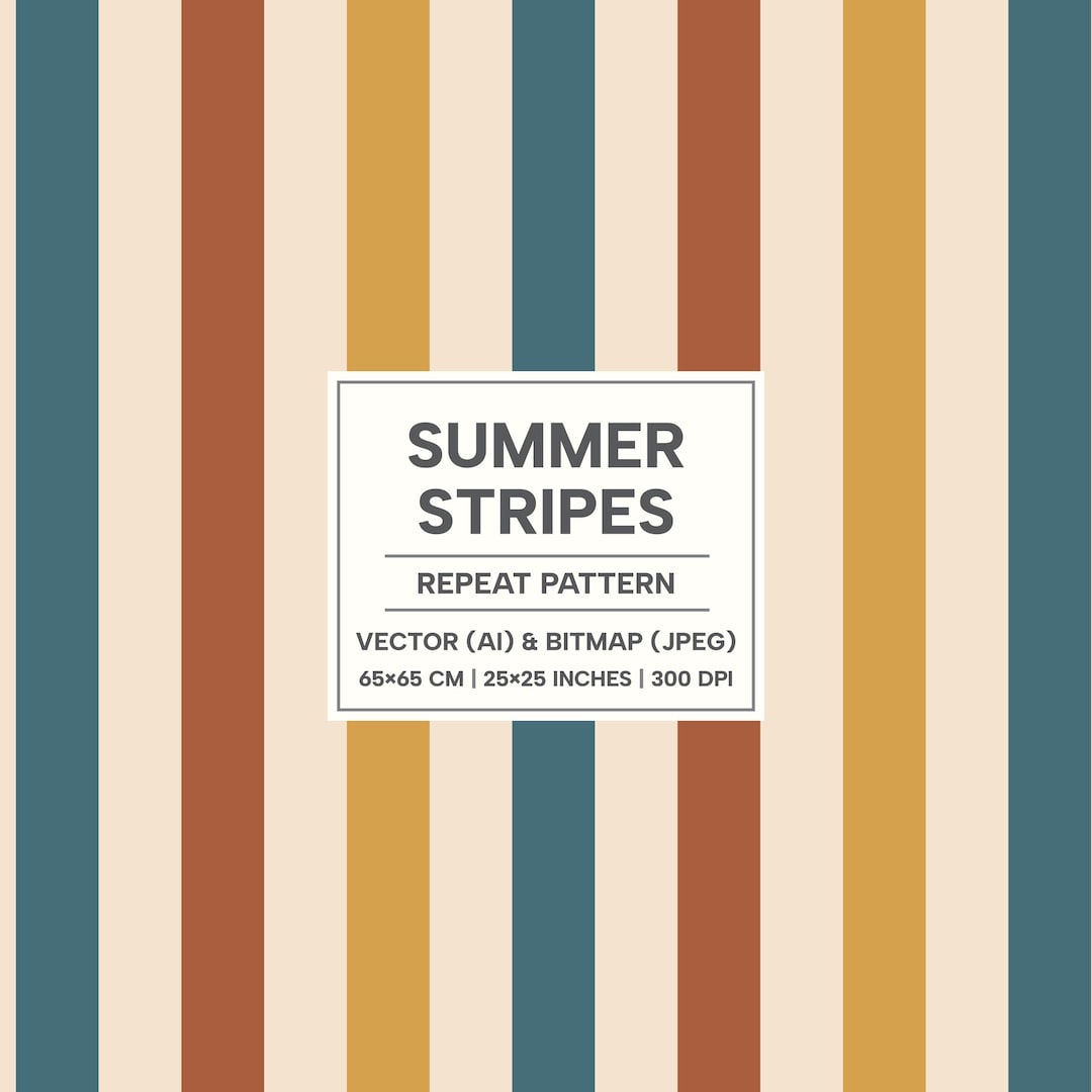 Summer Stripes Wallpaper, Warm Neutral Striped Pattern, Home Decor, DIY ...