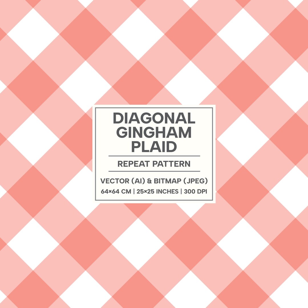 Diagonal Gingham Pattern in Desert Flower Pink, Seamless Fabric and ...