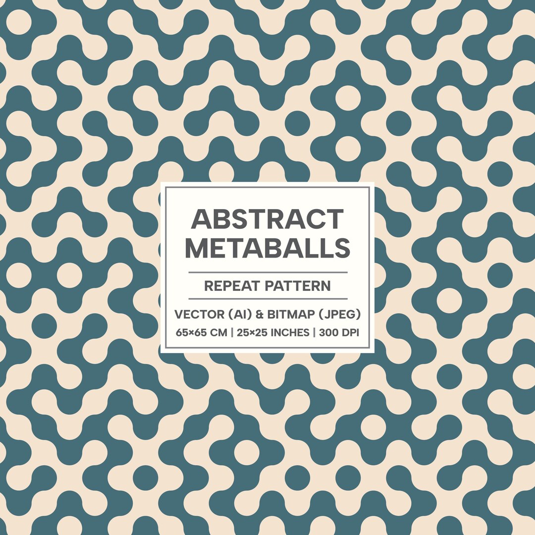 Abstract Metaballs Pattern, Seamless Geometric Design for Home Decor ...