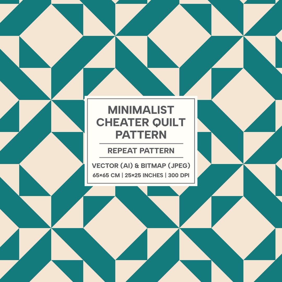 Minimalist Cheater Quilt Pattern, Geometric Design for Modern Quilting ...