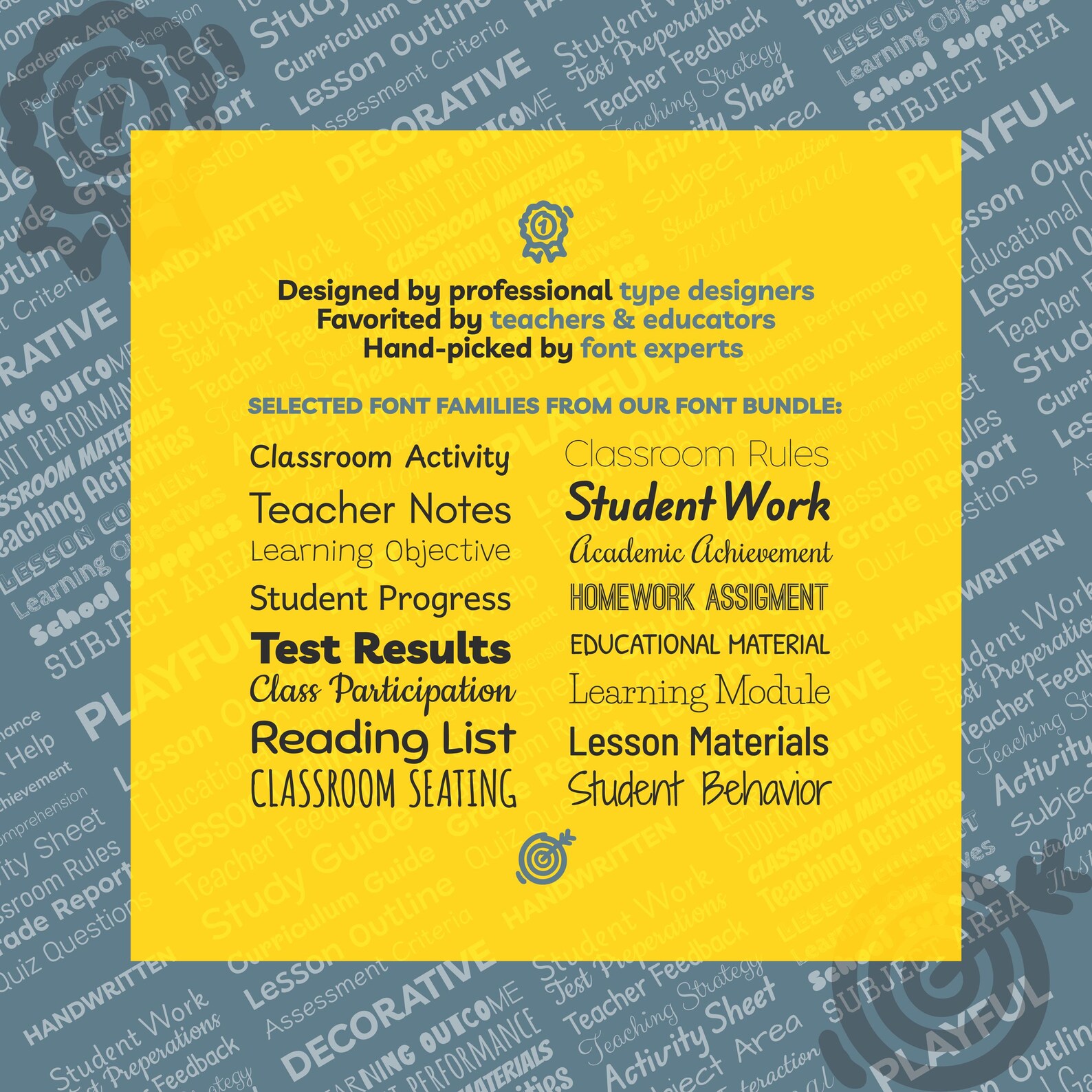 37 Essential Classroom Fonts: Teacher's Toolkit, School Font Bundle ...