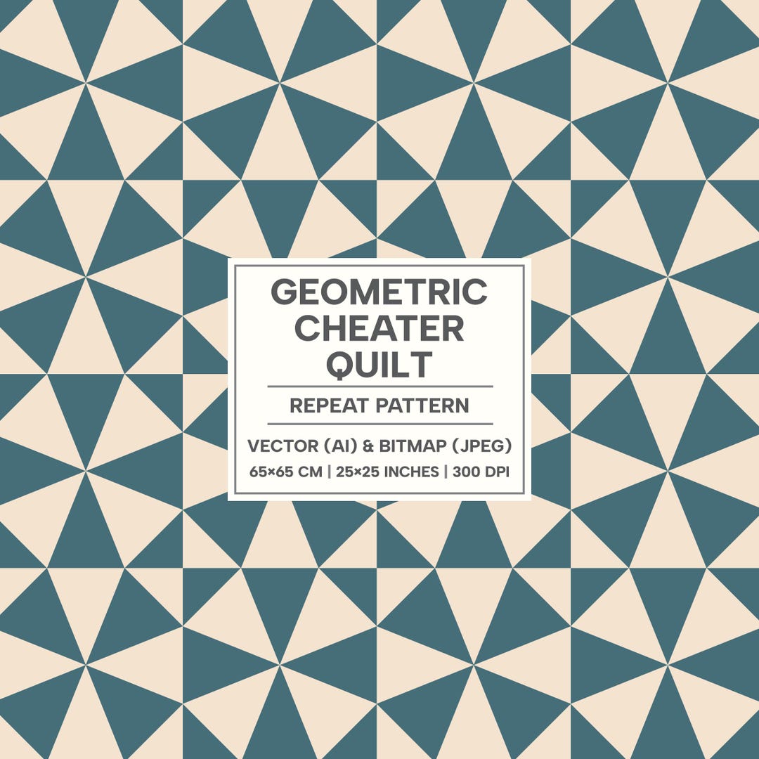 Minimalist Cheater Quilt Pattern, Bold Geometric Design for DIY ...