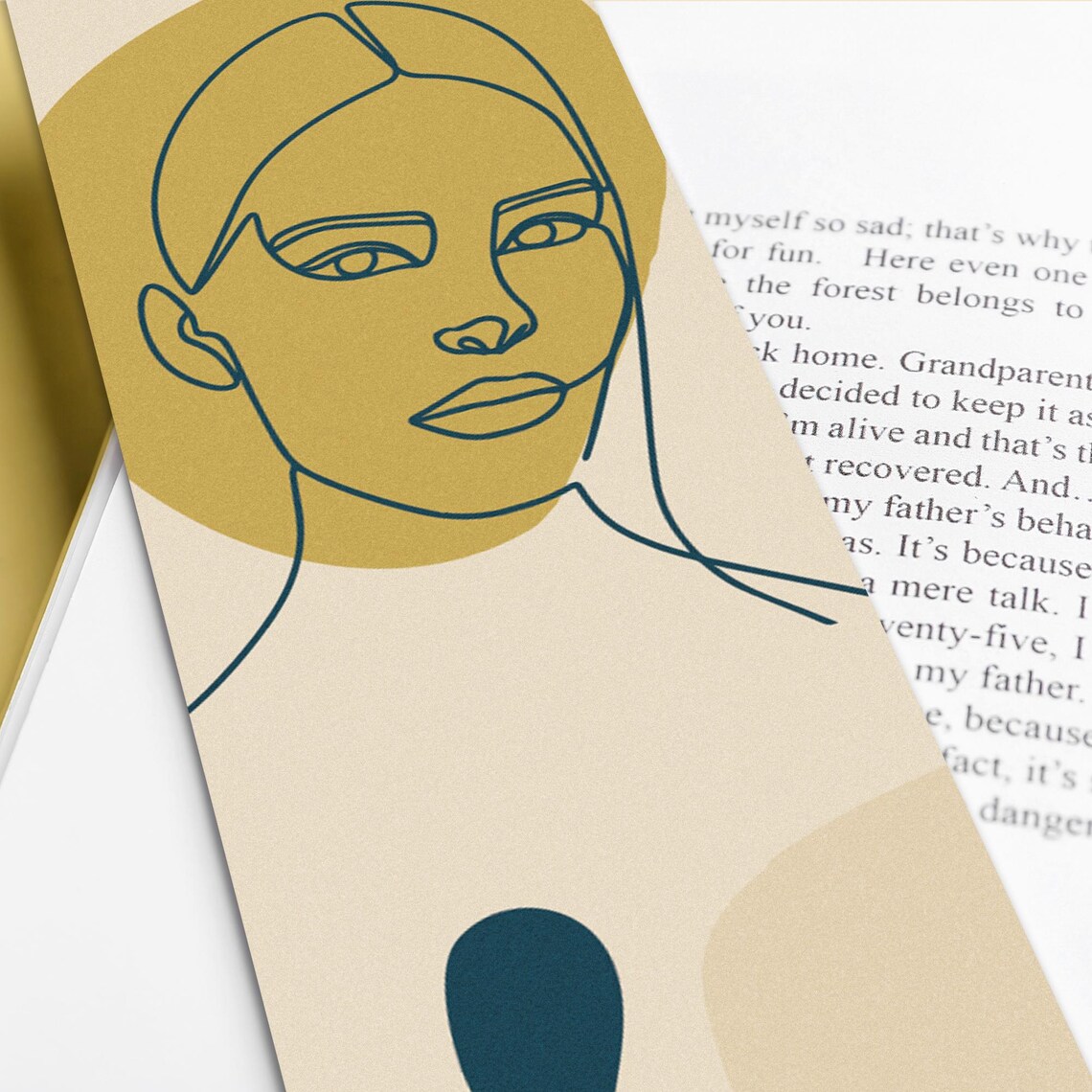 Set of 4 Printable Bookmarks, Bookmarks With Illustration, Elegant ...