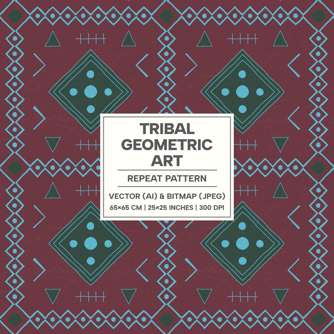 Tribal Geometric Pattern, Primal Ethnic Design for Home Decor, DIY ...