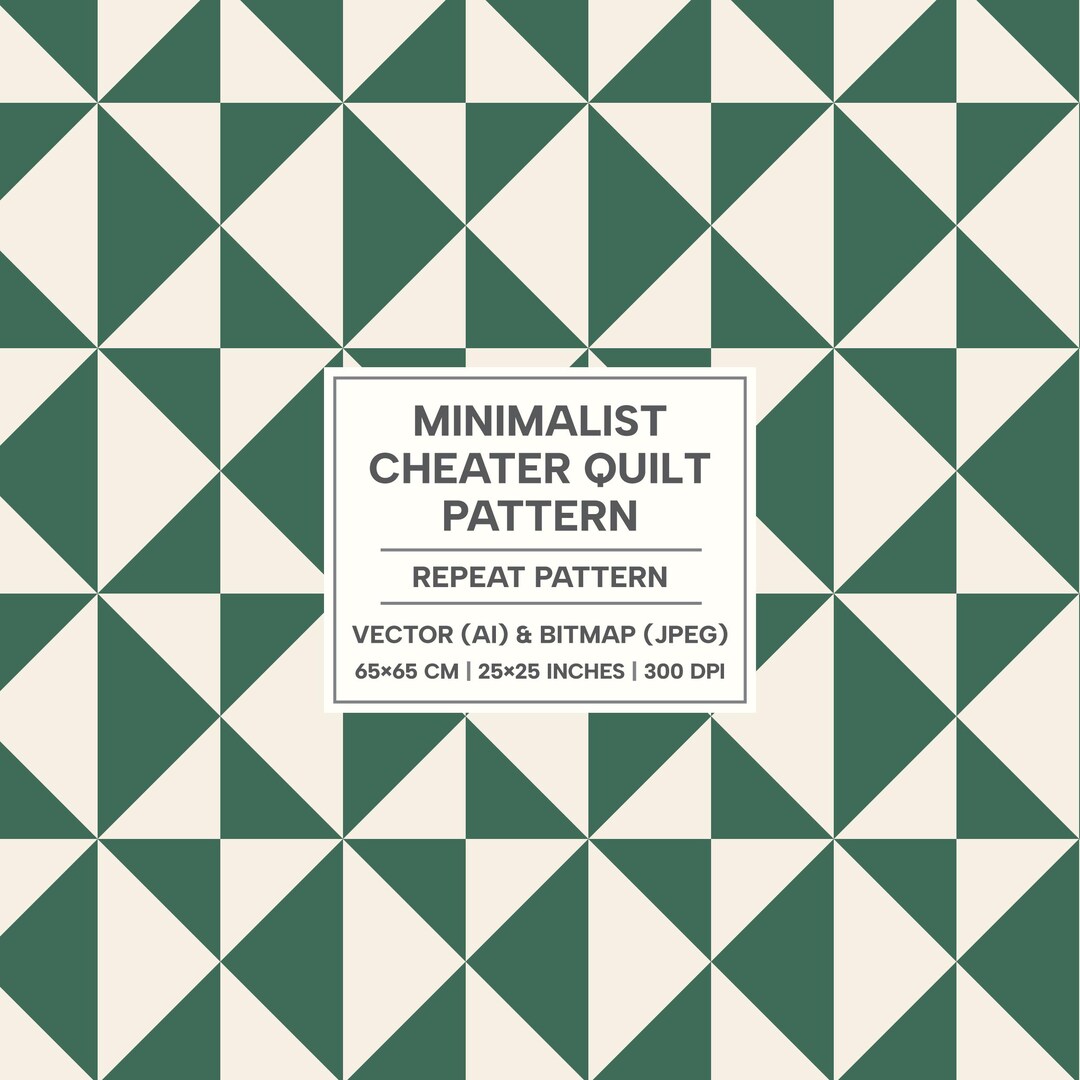 Minimalist Cheater Quilt Pattern, Bold Geometric Design for DIY ...